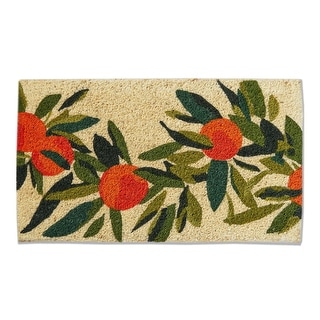 Citrus Grove Coir Door Mat - Natural Multicolor Everyday Doormat, 30" x ...