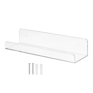 Acrylic Floating Shelf 15 x 4.0 Inch Floating Wall Mounted Shelves ...