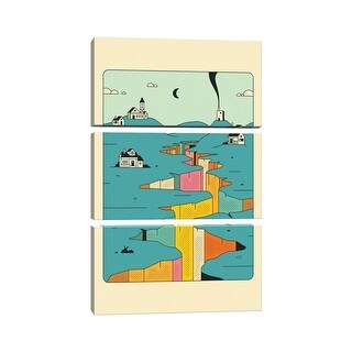 iCanvas "Denizens IV" by Jazzberry Blue 3-Piece Canvas Wall Art Set ...
