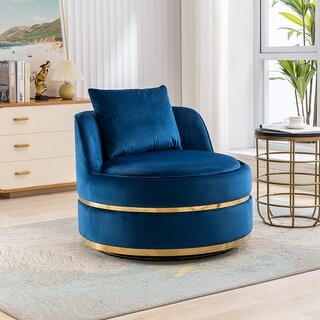 Over-sized Soft Accent Chairs w/ Seat Cushion Barrel Chair for Living ...