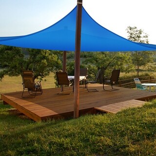 22' Sun Shade Sail UV-Blocking Pergola, Backyard & Balcony Decor, Blue ...