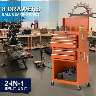 8-Drawer Rolling Tool Chest & Removable Tool Box Organizer with Lock - Bed Bath & Beyond - 39462475