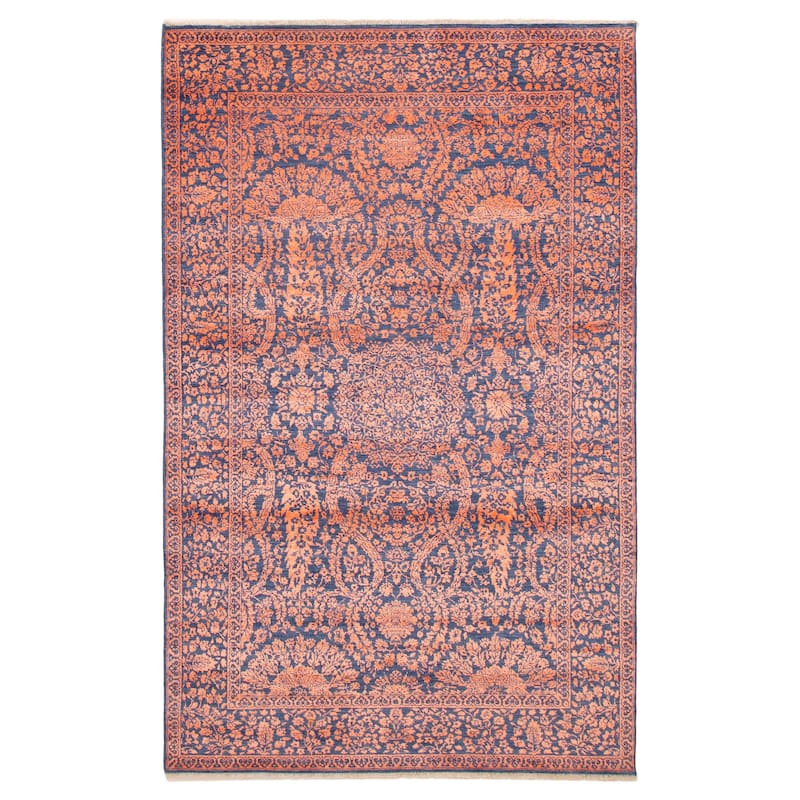 coral pattern rug