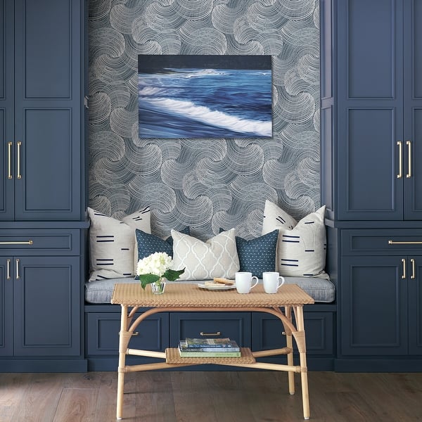 A-Street Prints Karson Blue Swirling Geometric Wallpaper - On Sale ...