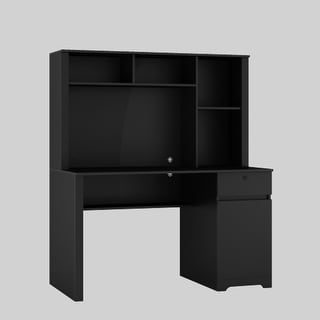 Computer Desk with Hutch & Bookshelf, 3 AC Outlets & 2 USB Charging ...