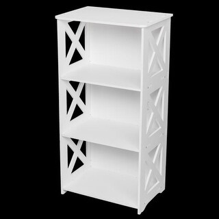 Wood-plastic Board Three Tiers Triangle Storage Rack - White - Bed Bath ...