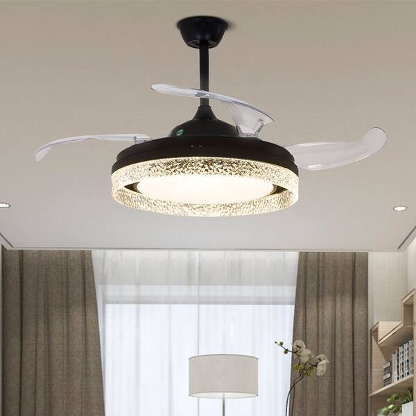42'' Reversible Ceiling Fan Retractable Blades 6-speed with Remote ...