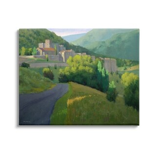 Stupell Winding Road Path Distant Rural Farm Town Canvas Wall Art ...