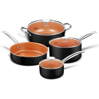 Copper Nonstick Cookware Set - Pans and Pots, All Stove Tops Compatible - Bed Bath & Beyond ...