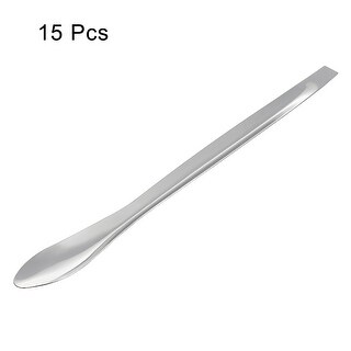 15Pcs 5.51" Silver 201 Stainless Steel Micro Lab Spoons for Powders ...