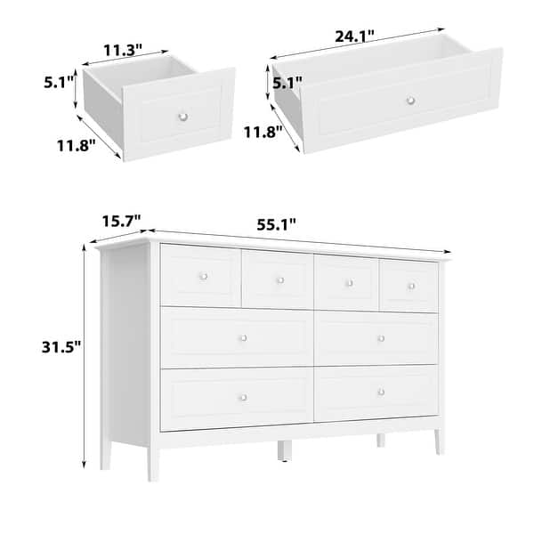 Luxurious Multi-Drawer MDF Dresser: Modern Home Storage Solution - Bed ...