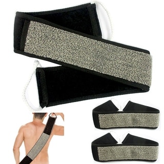 3 Pack Soft Sisal Fiber Back Strap Exfoliator - Black - Bed Bath ...