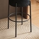 30" Tall, Set of 2 Round Bar Stools, Black Metal legs Stool ...