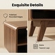 Mid Century Modern TV Stand with Sliding Slatted Door, Media Console ...