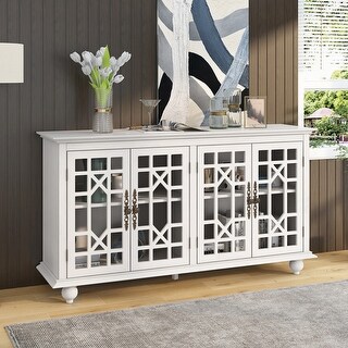 60 "modern kitchen sideboard with adjustable shelf cabinet console with ...