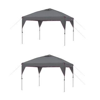 CORE Instant Canopy 10x10 Ft Outdoor Shade Canopy Shelter Tent, Gray (2 ...