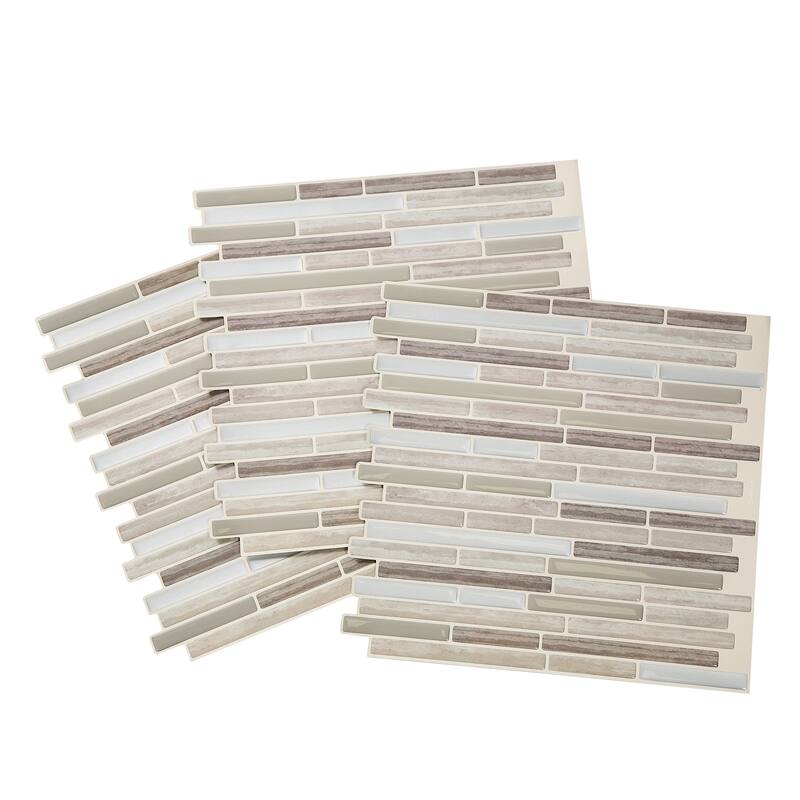 Tack Tile Peel & Stick Vinyl Backsplash (pack of 3) - Overstock - 21930782