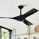 52-inch Nautical Black ABS 3-Blade Propeller Ceiling Fan with Remote ...