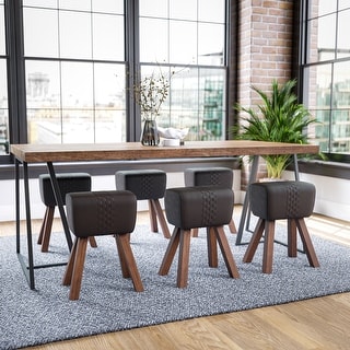 Towson Natural Leather and Nautral Wood Barstool - 19" x 24" - Bed Bath ...