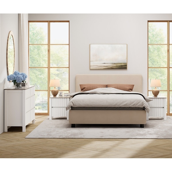 6 Drawers Dresser for Bedroom, Wooden Wide Chest of Drawers - On Sale ...