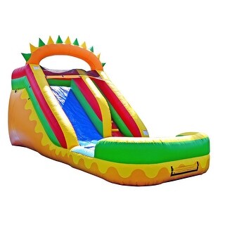 Jump Orange14' Dino Fun Commercial Grade Inflatable Water Slide with ...