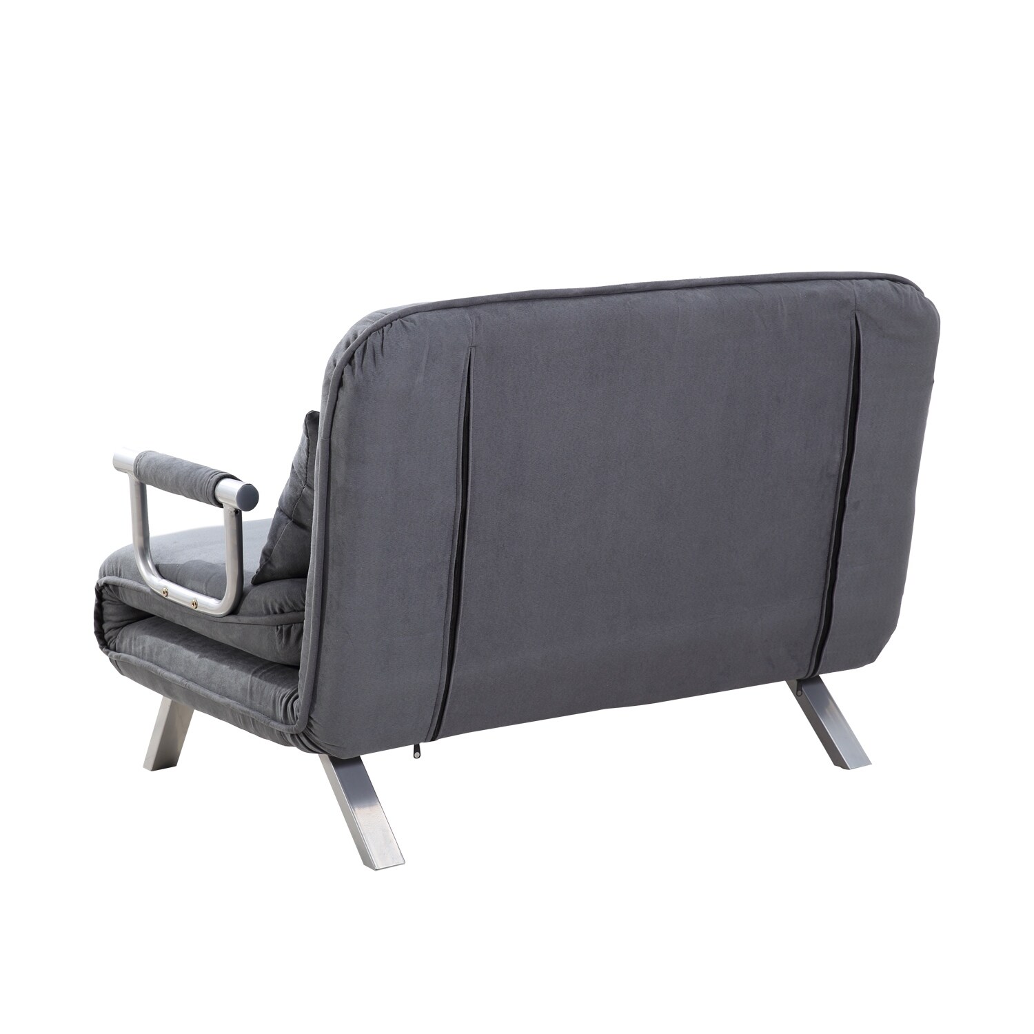 Homcom small sofa couch futon with fold up bed and adjustable backrest store