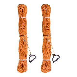 2pcs Deep Well Measuring Rope 100m Steel Wire Nylon Coated w Pull Ring ...