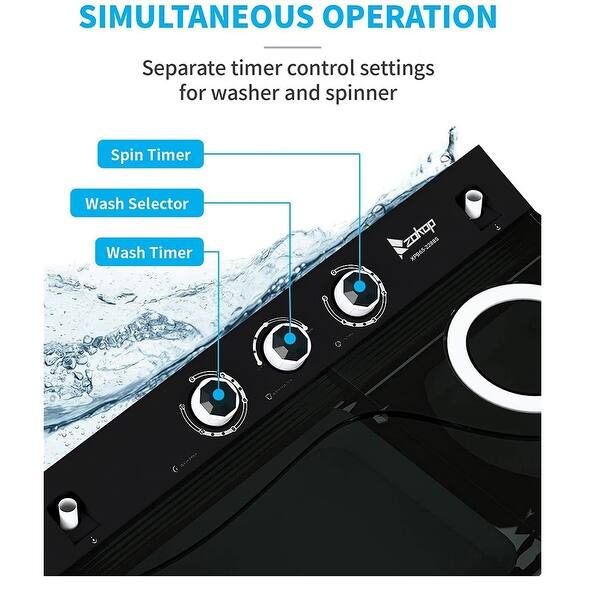 Semi-automatic Twin Tube Washing Machine with Built-in Drain Pump - Bed ...