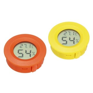 Mini Thermometer Hygrometer Digital LCD Temperature Humidity Meter, Red ...