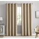 HLC.me Lattice Flocked 100% Complete Blackout Thermal Insulated Window Curtain Grommet Panels ...