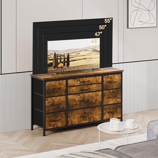 55'' Long TV Stand with 10 Large Drawers - Bed Bath & Beyond - 39912376