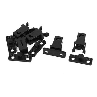 Cabinet Plastic Non-Magnetic Push Touch Latch Black 20mm Length 5pcs ...