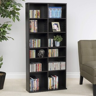 Adjustable Media Cabinet with 12 Shelves,Holds 464 CDs,228 DVDs - Bed ...