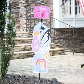 61 in. Oh Baby It's a Little Lady Fabric Garden Stake - Bed Bath ...