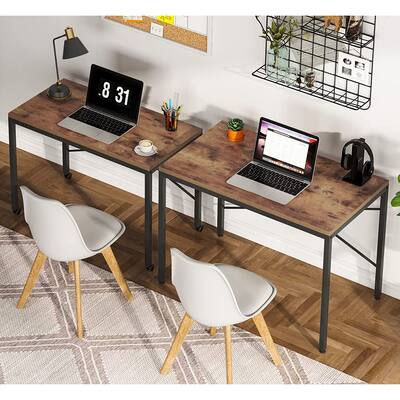 Double Computer Desk for Two Person Home Office Desk - Bed Bath ...