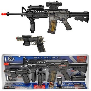 Colt M4A1 Field Duty Electric Airsoft Gun Kit - Clear Smoke - Bed Bath ...