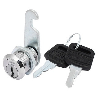 Wardrobe Cabinet Metal Tubular Cam Lock Lockset Silver Tone w 2 Keys ...