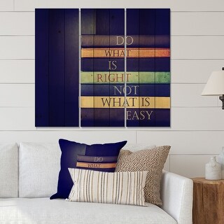 Designart 'Do What Is Right Not What Is Easy II' Traditional Print on ...