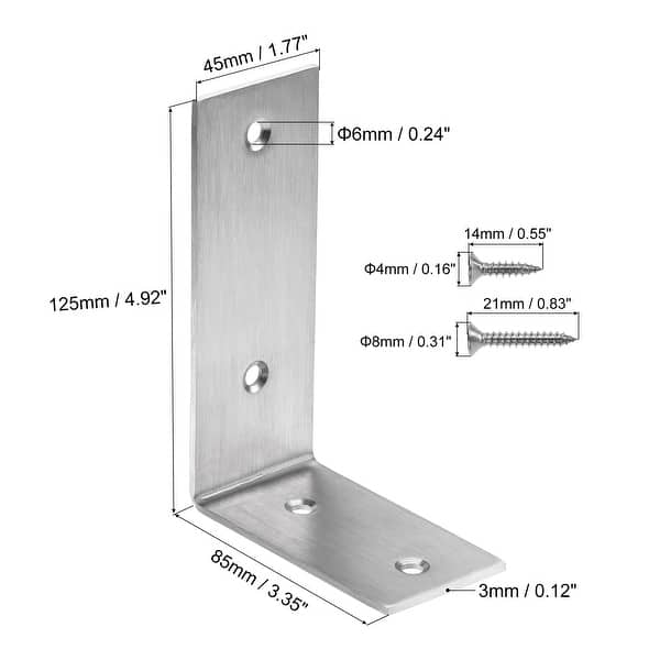 L Shape Shelf Brackets Joint Right Angle Corner Support for Shelves ...