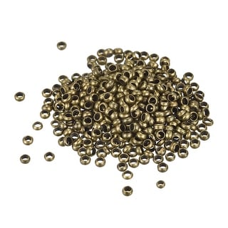 1000Pcs 3mm Round Crimp Beads Jewelry Making Crimp End Spacer Bead ...