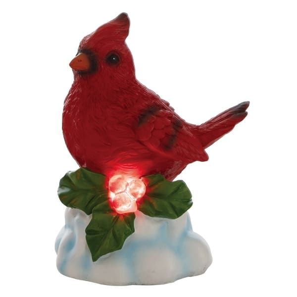 5.75" Lighted Cardinal on Snow Christmas Tabletop Figurine - Bed Bath ...