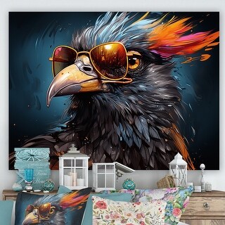 Designart "Cool Bird Abstract Aviators " Bird Wall Art - Bed Bath ...
