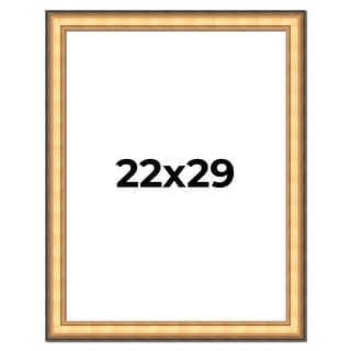 22x29 Frame Gold Plein Aire Solid Wood Picture Frame Width 2 Inches ...