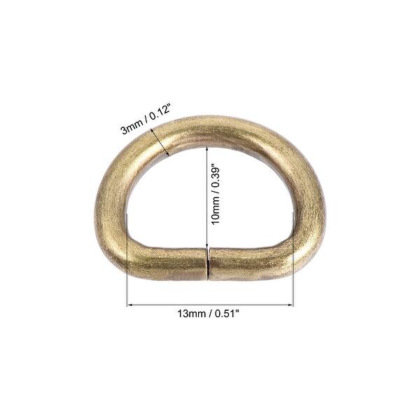 150pcs Metal D Ring 0.51"(13mm) D-Rings Buckle for Hardware DIY ...