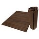 Rustic Dark Brown Roll Out Indoor Outdoor Wood Floor Mat - Bed Bath ...