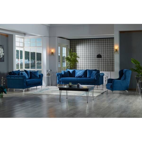 Munto Modern One Sofa One Love Seat One Chair Living Room Set - Bed ...