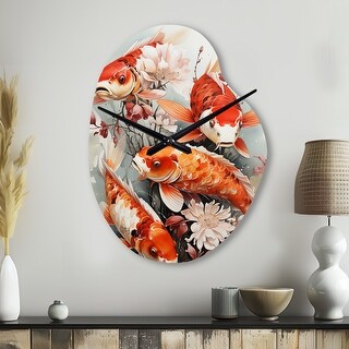 Fishing Contemporary Koi Fish I - Hunting & Fishing Wall Clock in ...