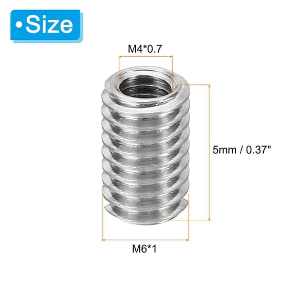 10pcs Thread Repair Insert Nut Adapters Reducer M6x1 to M4x0.7, 9.5mm ...