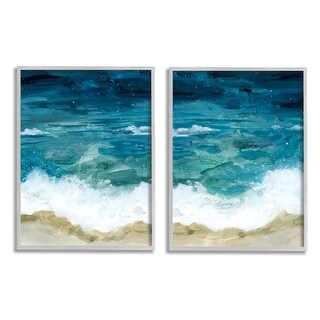Stupell Tide Crash to Shore Nautical Beach Watercolor, 2pc Multi Piece ...
