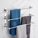 THREE Stagger Layers Towel Rack Stainless Steel Hand Polishing Mirror ...